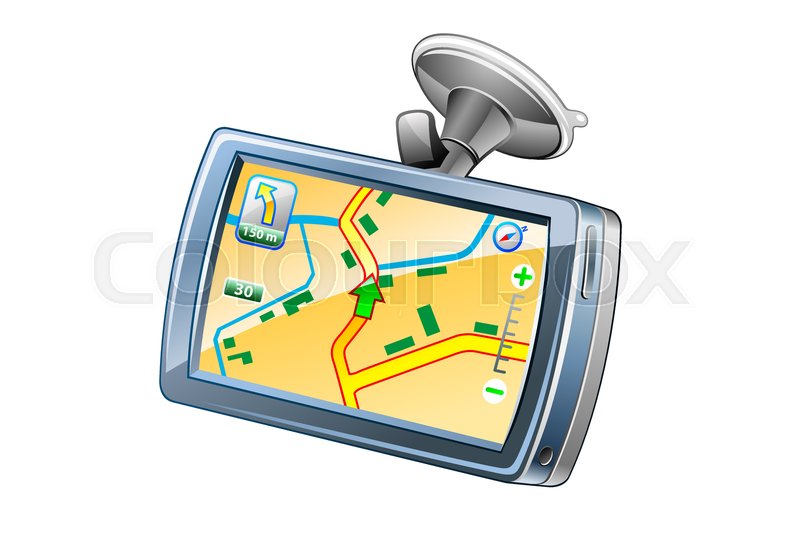 Vector illustration of GPS navigation ... | Stock vector | Colourbox