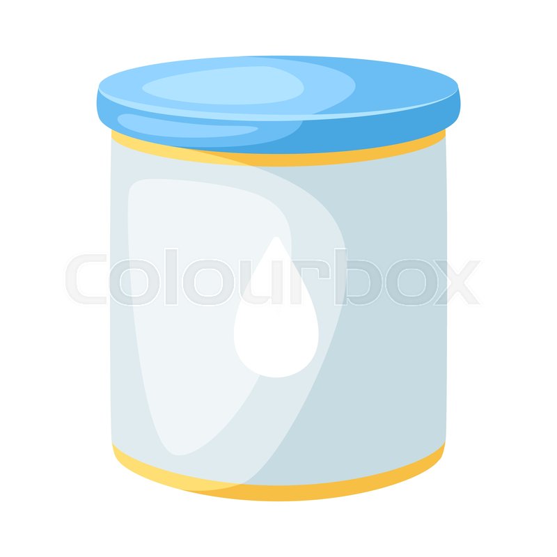 Illustration of stylized jar with milk ... | Stock vector | Colourbox