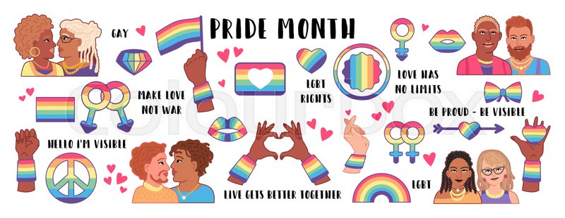 Collection of LGBTQ community symbols ... | Stock vector | Colourbox