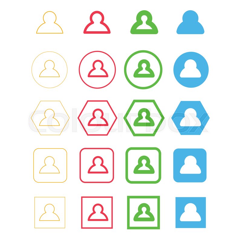 User sign icon Person symbol | Stock vector | Colourbox