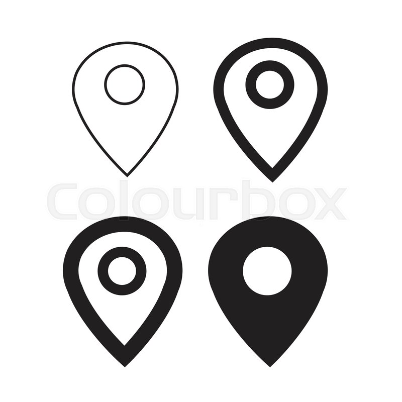 Pinpoint map pin icon | Stock vector | Colourbox
