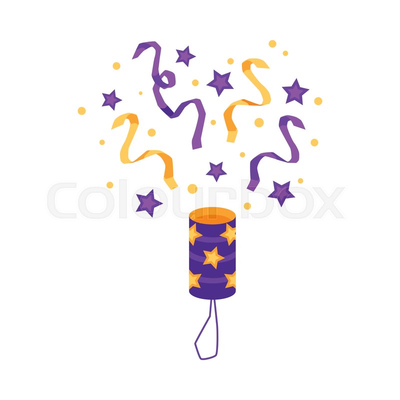 Vector broken party cracker or ... | Stock vector | Colourbox