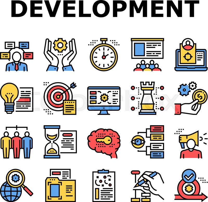Project Development Collection Icons ... | Stock vector | Colourbox