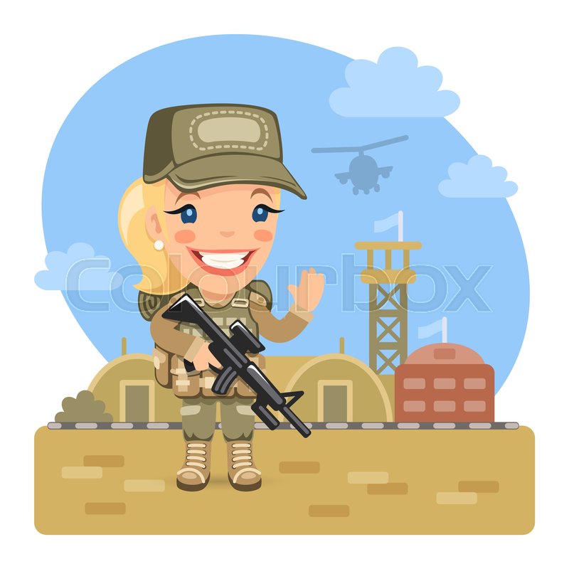 Cartoon Soldier Shooting