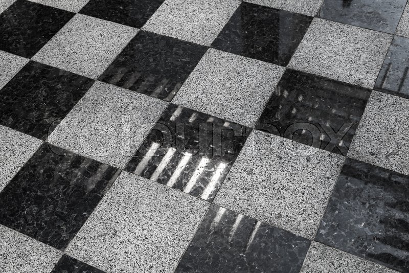 Shiny stone floor tiling with classical ... | Stock image | Colourbox