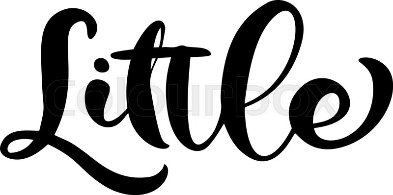 Vector Calligraphy word Little text ... | Stock vector | Colourbox