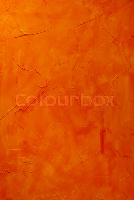 Orange painted abstract texture ... | Stock image | Colourbox