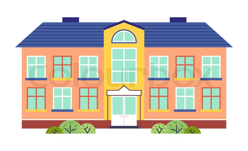 Kindergarten or school building ... | Stock vector | Colourbox