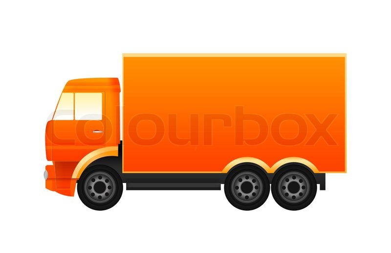 Truck icon in orange colors | Stock image | Colourbox