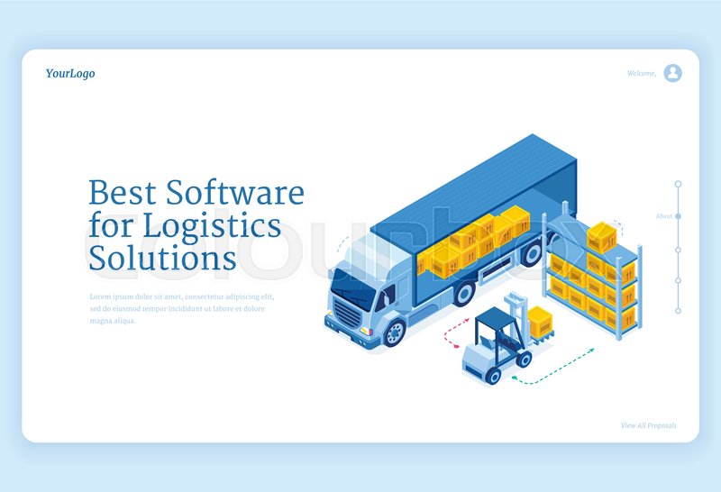 Software for logistics solutions ... | Stock vector | Colourbox
