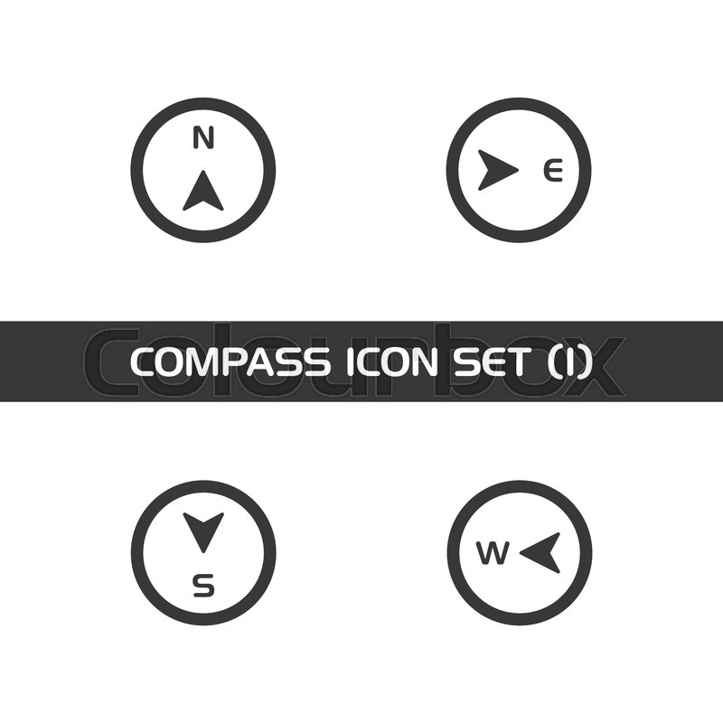 Four directions. Isolated compass icon ... | Stock vector | Colourbox