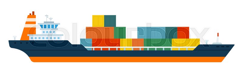 Cargo Ship Vector