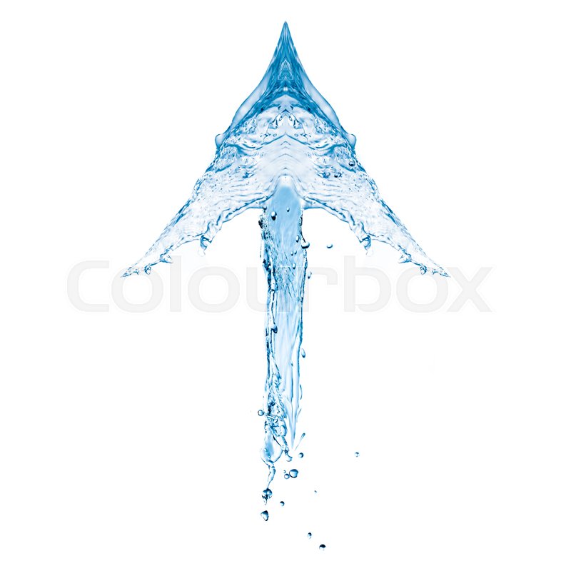 Water arrow showing up direction ... | Stock image | Colourbox