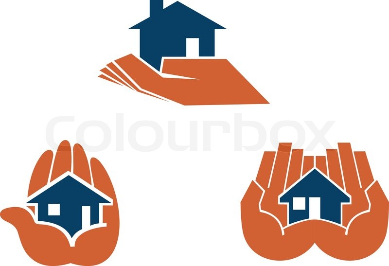 House in hands | Stock vector | Colourbox