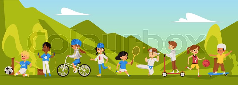 Physical Activity Children Clipart
