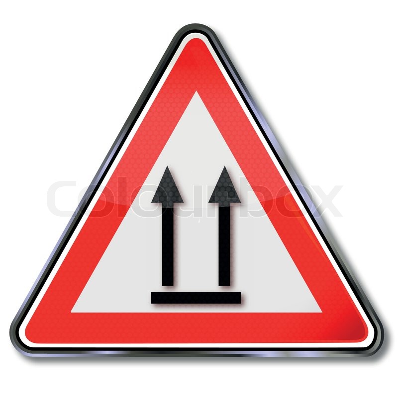 Schild Bitte aufrecht stellen | Vektorgrafik | Colourbox