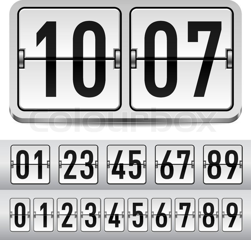 Gray Numbers | Stock vector | Colourbox