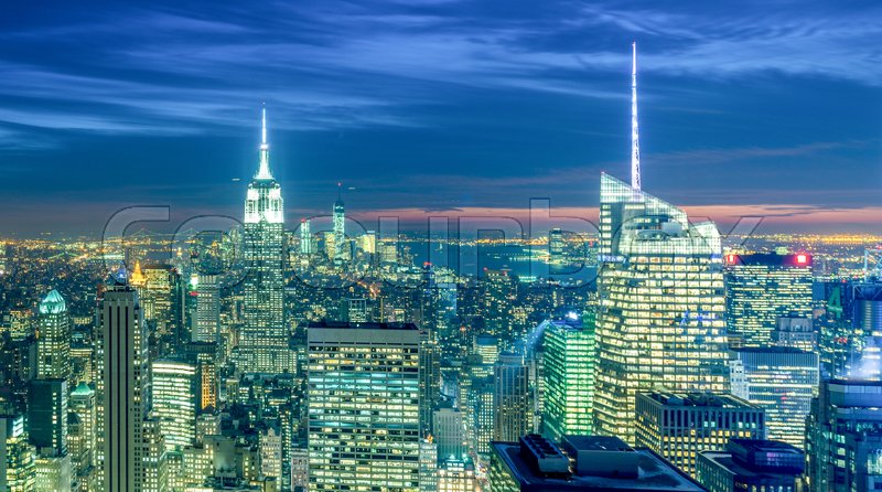 The view of new york manhattan during ... | Stock image | Colourbox