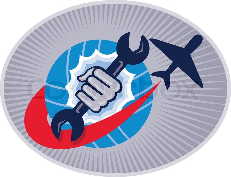 Illustration of a aviation mechanic ... | Stock vector | Colourbox