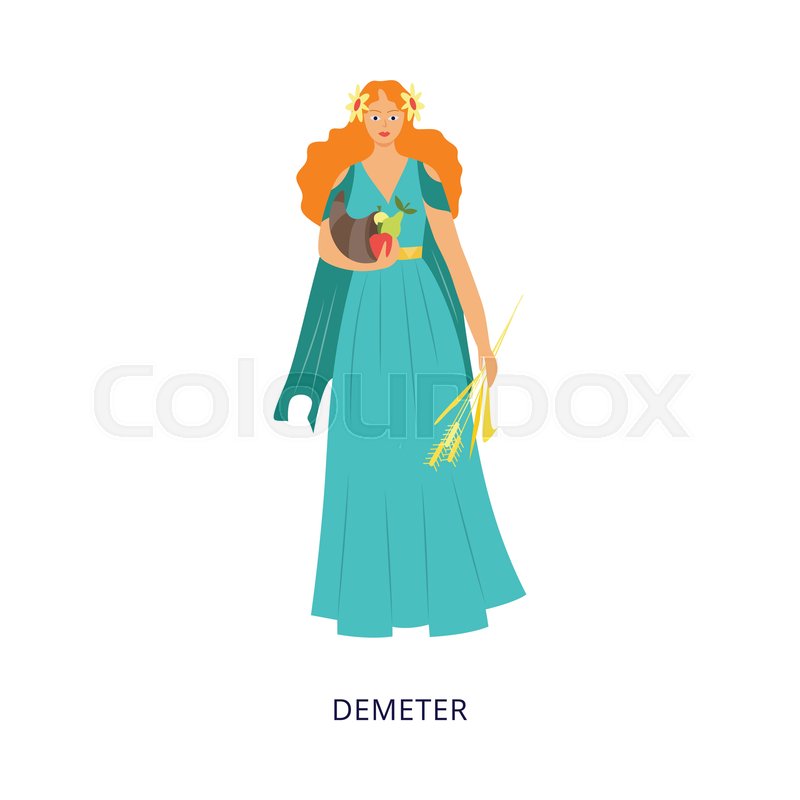 Female character of Demeter greek ... | Stock vector | Colourbox