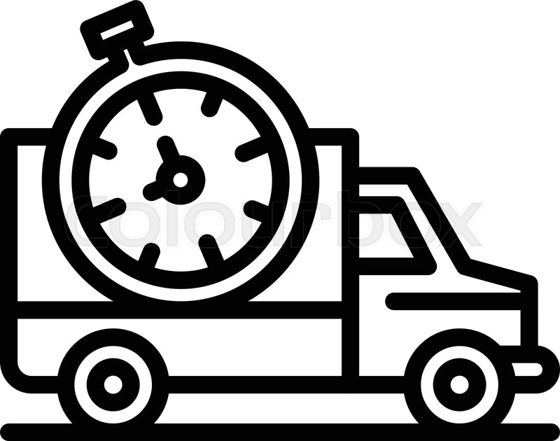 Fast cleaning service icon. Outline ... | Stock vector | Colourbox