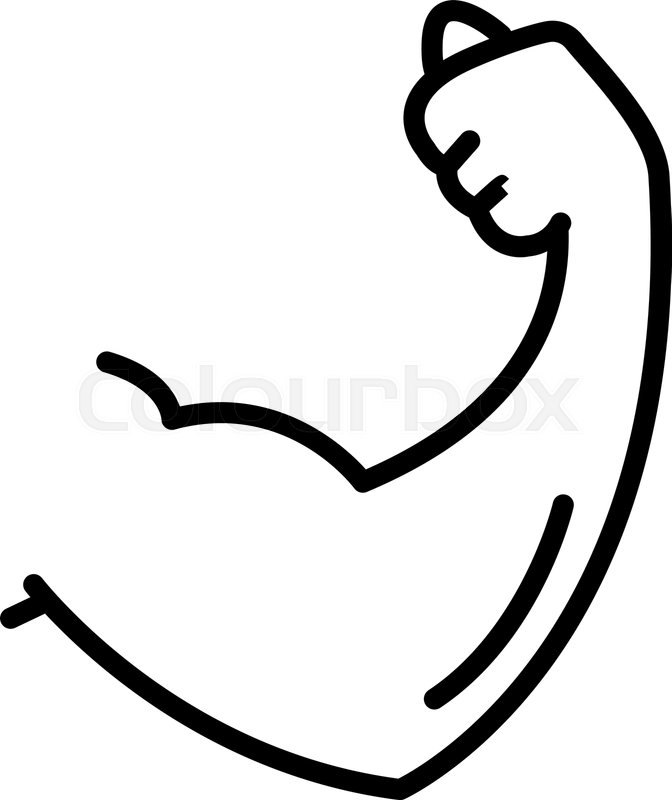 Arm muscles icon. Outline arm muscles ... | Stock vector | Colourbox
