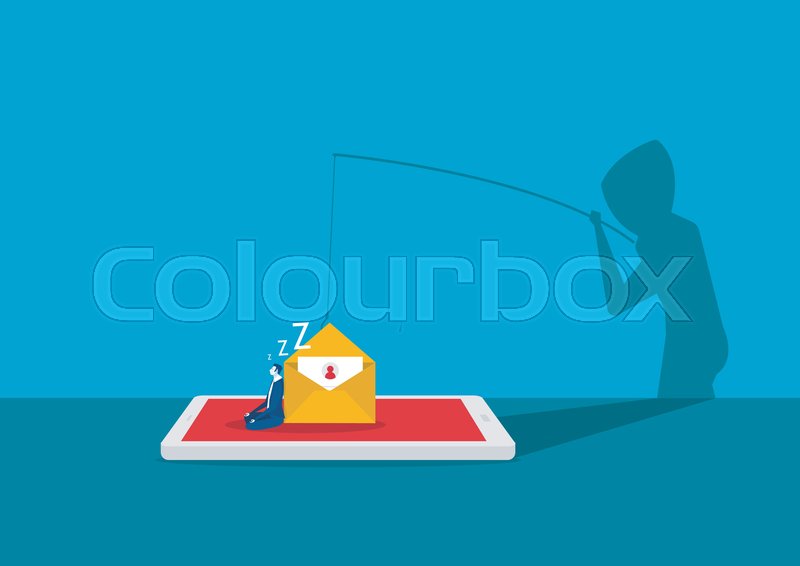 Hacker attack on smartphone vector ... | Stock vector | Colourbox
