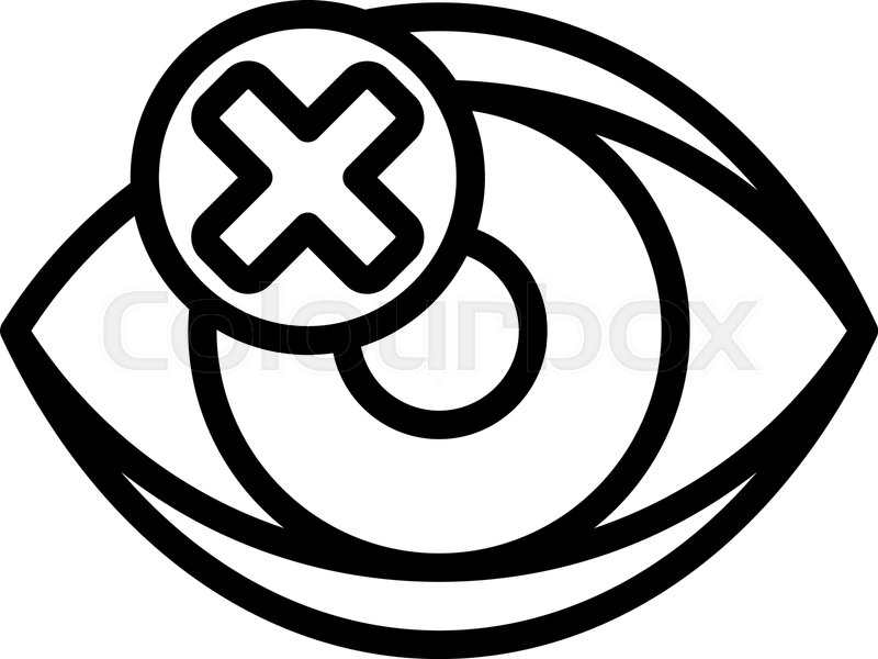 Blind man icon. Outline blind man ... | Stock vector | Colourbox