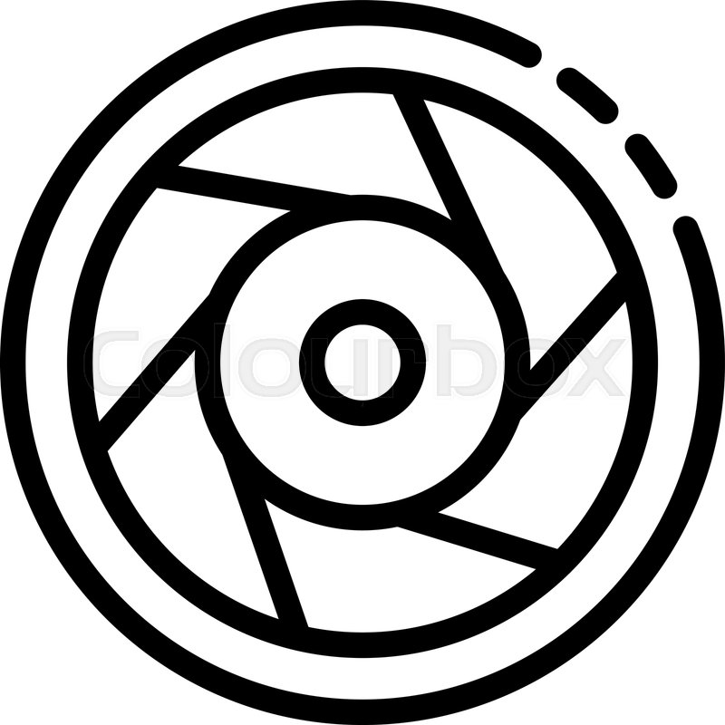 Camera lens icon. Outline camera lens ... | Stock vector | Colourbox