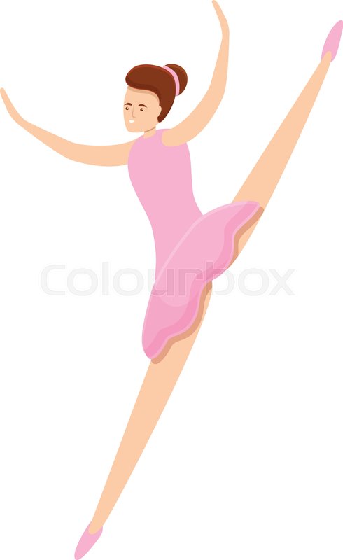 Ballerina class jump icon. Cartoon of ... | Stock vector | Colourbox