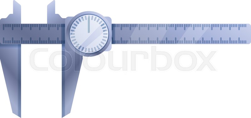 Centimeter caliper icon. Cartoon of ... | Stock vector | Colourbox