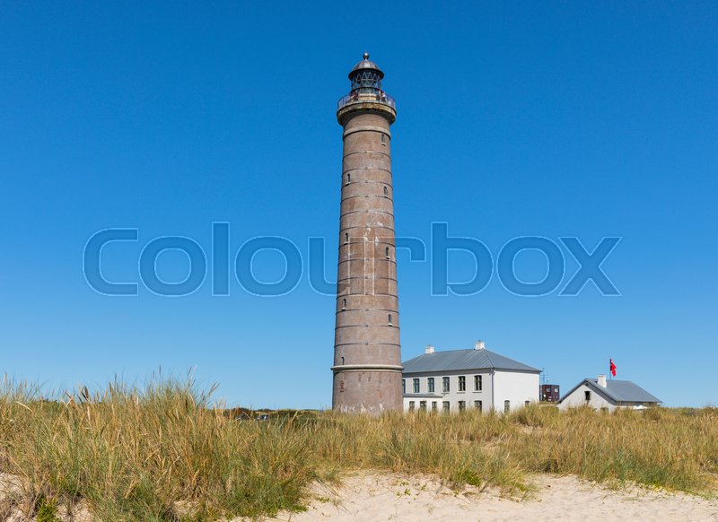 The Grey Lighthouse of Skagen at the ... | Stock image | Colourbox