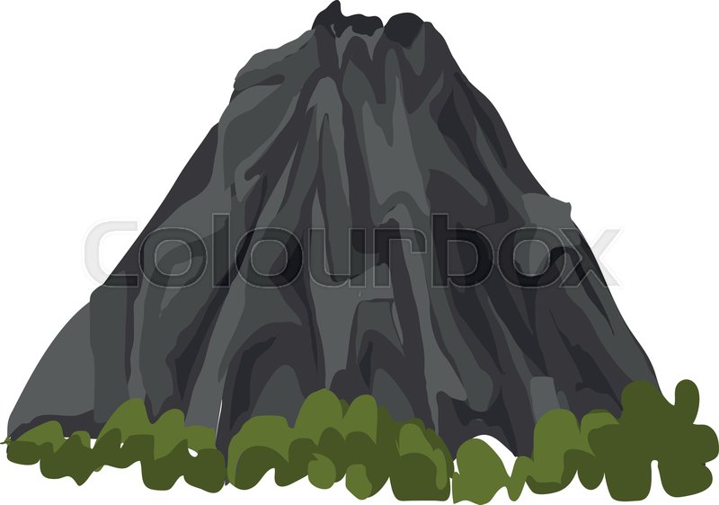 Calm volcano icon. Cartoon of calm ... | Stock vector | Colourbox