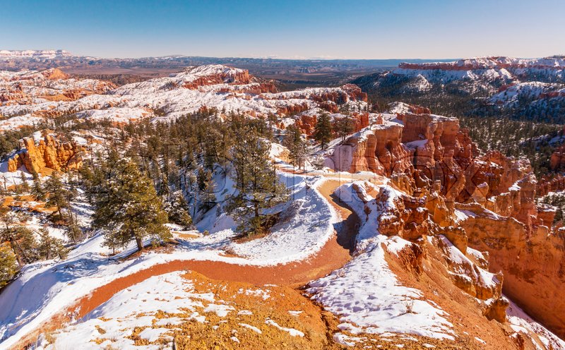 Bryce canyon with snow in winter ... | Stock image | Colourbox