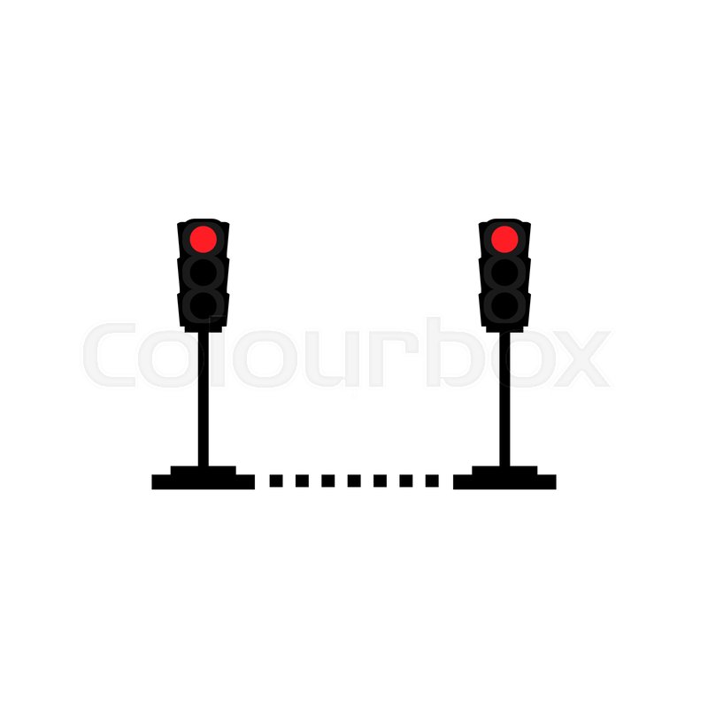 Red light stop sign vector design ... | Stock vector | Colourbox