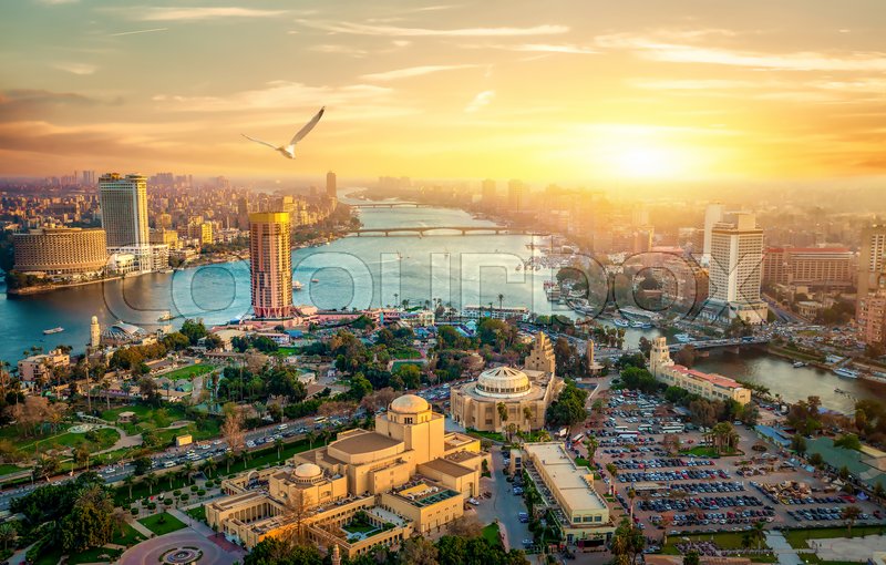 Panorama of Cairo cityscape taken ... | Stock image | Colourbox