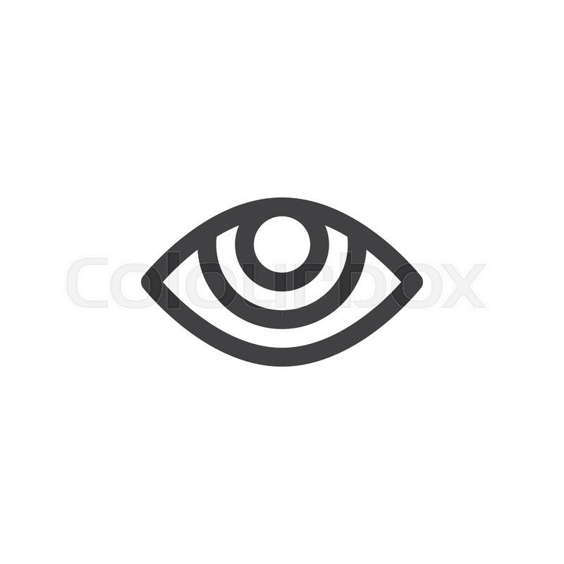 Eye focus line icon. linear style sign ... | Stock vector | Colourbox