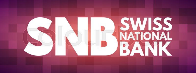 SNB - Swiss National Bank acronym, ... | Stock vector | Colourbox