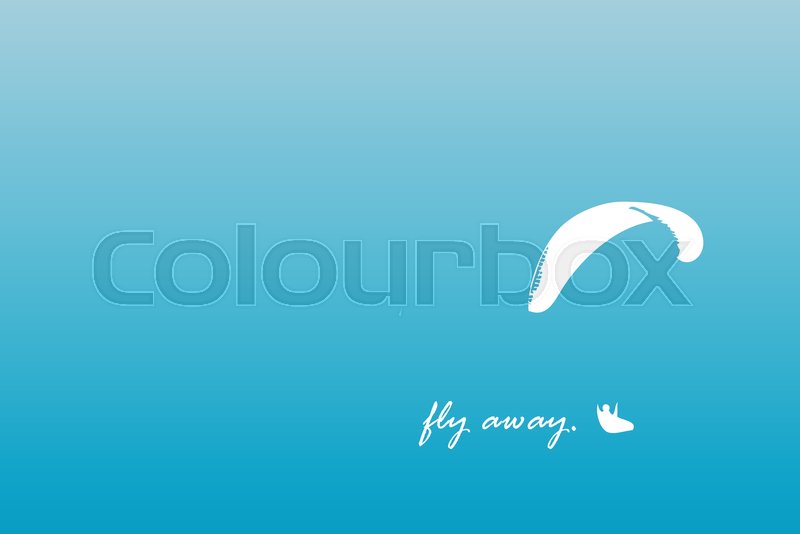 Fly away freedom banner with ... | Stock vector | Colourbox