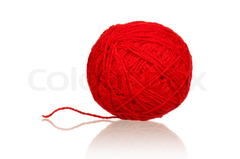 Red Ball Of Wool Stock Photos Image 35554683