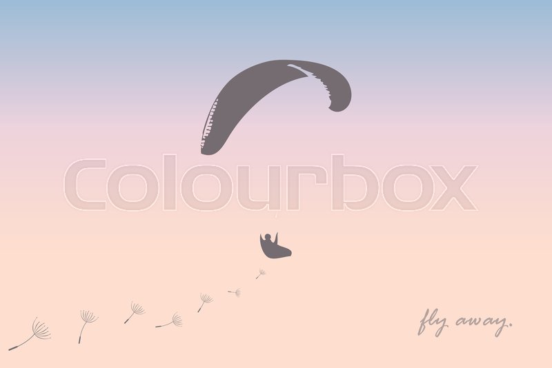 Fly away freedom banner with ... | Stock vector | Colourbox