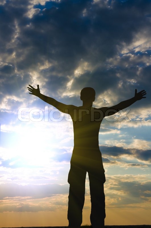 Man on the sunset | Stock image | Colourbox