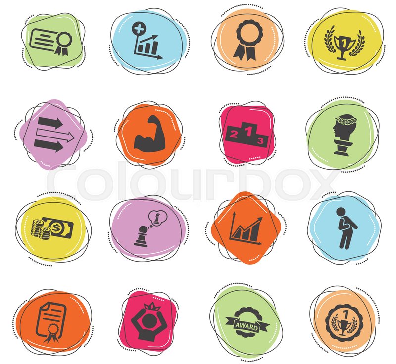 Success web icons for user interface ... | Stock vector | Colourbox