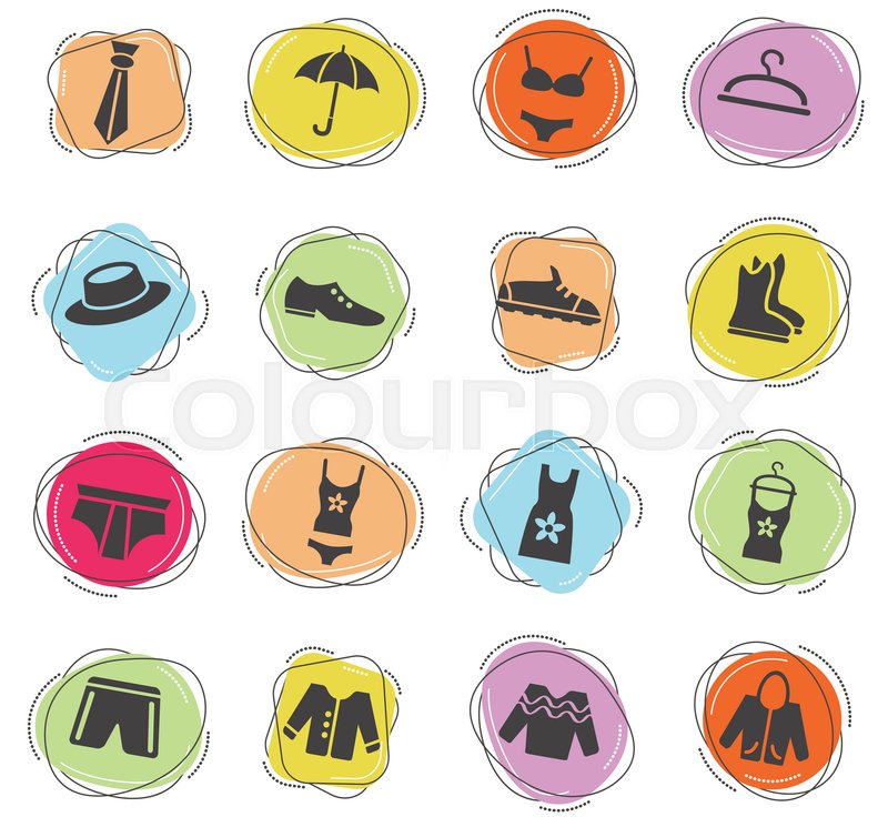 Clothes web icons for user interface ... | Stock vector | Colourbox
