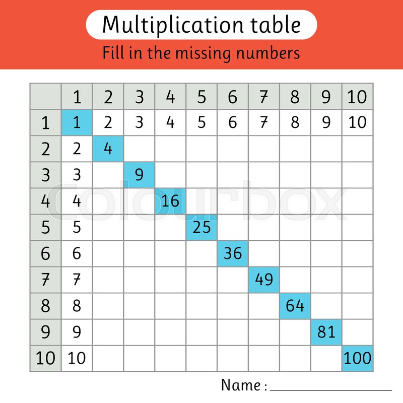 multiplication-table-fill-in-the-stock-vector-colourbox