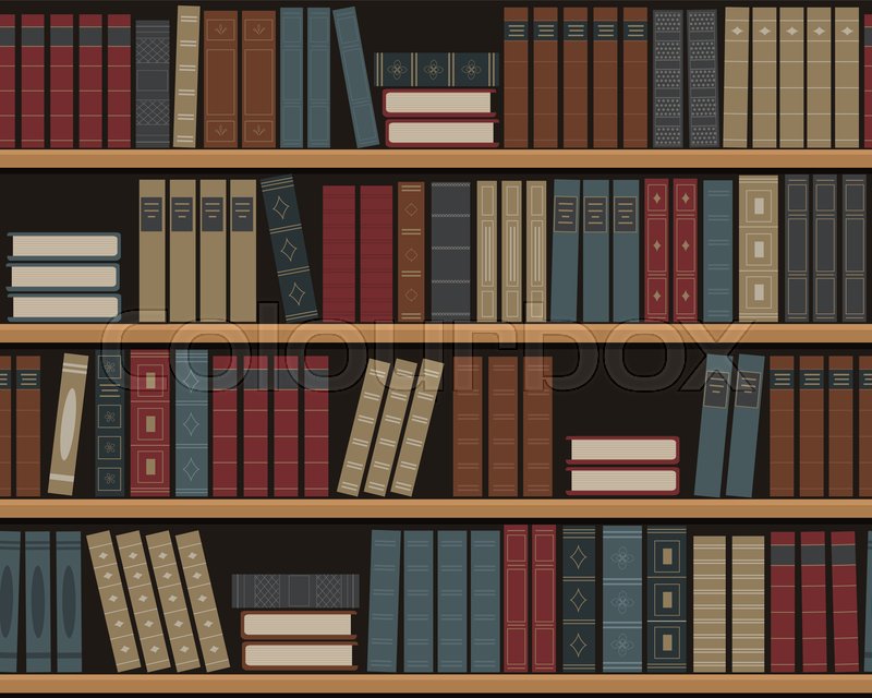 Library Shelf Background