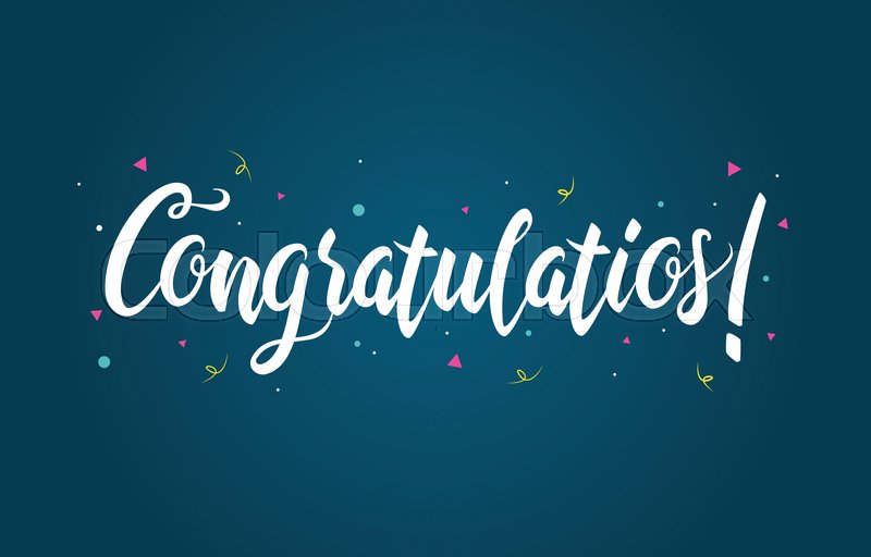 Congratulations Typography Handwritten ... | Stock vector | Colourbox