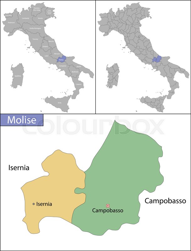 Illustration of Molise is a region in ... | Stock vector | Colourbox
