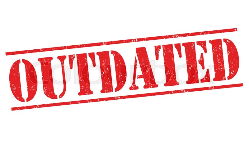 Outdated sign or stamp on white ... | Stock vector | Colourbox