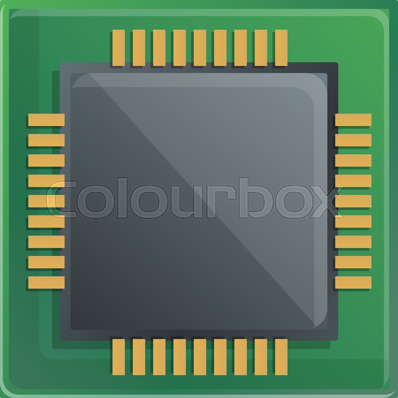 Component processor icon. Cartoon of ... | Stock vector | Colourbox
